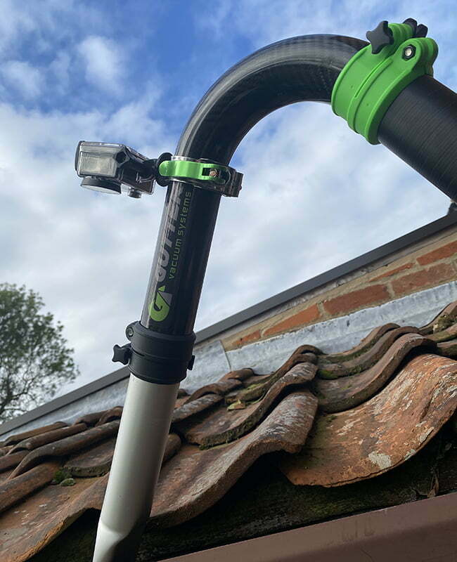 gutter inspection camera bracket and nozzle holde