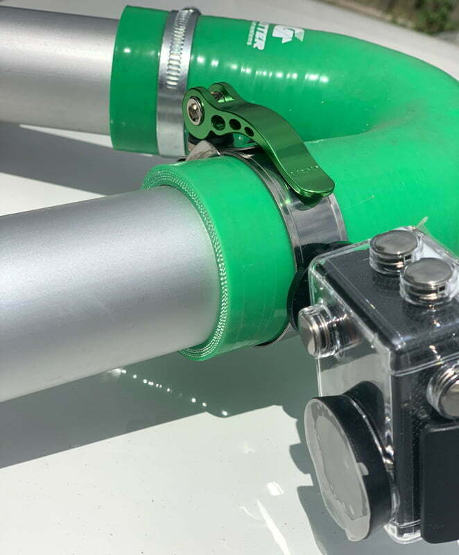 gutter inspection camera bracket and nozzle holde