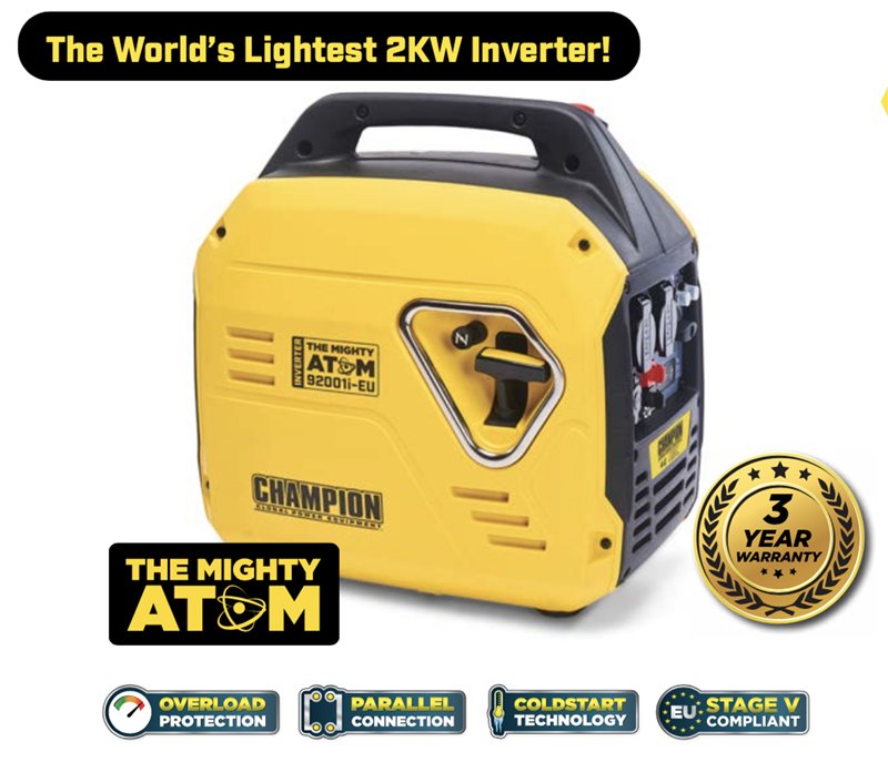 Mighty Atom - 2200w Inverter Generator - for the Panther Gutter Vacuum ...