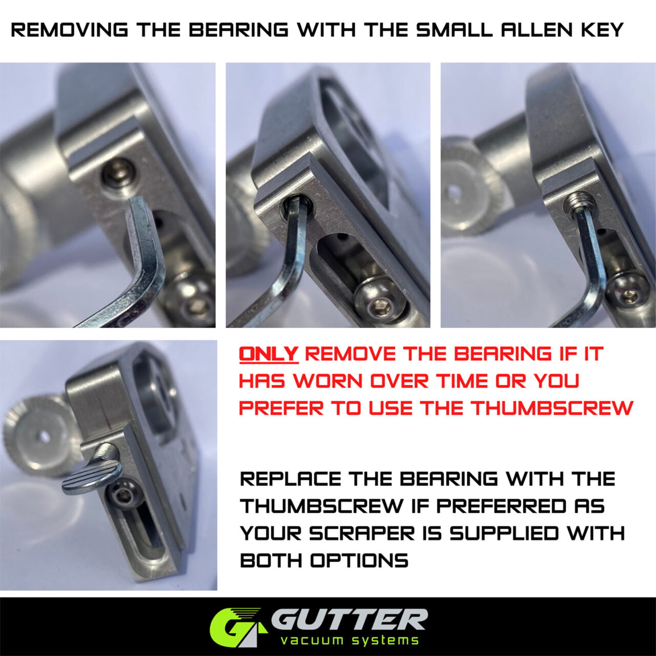 Replacement Roof Scraper Locking Mechanism - Gutter Vacuum Systems