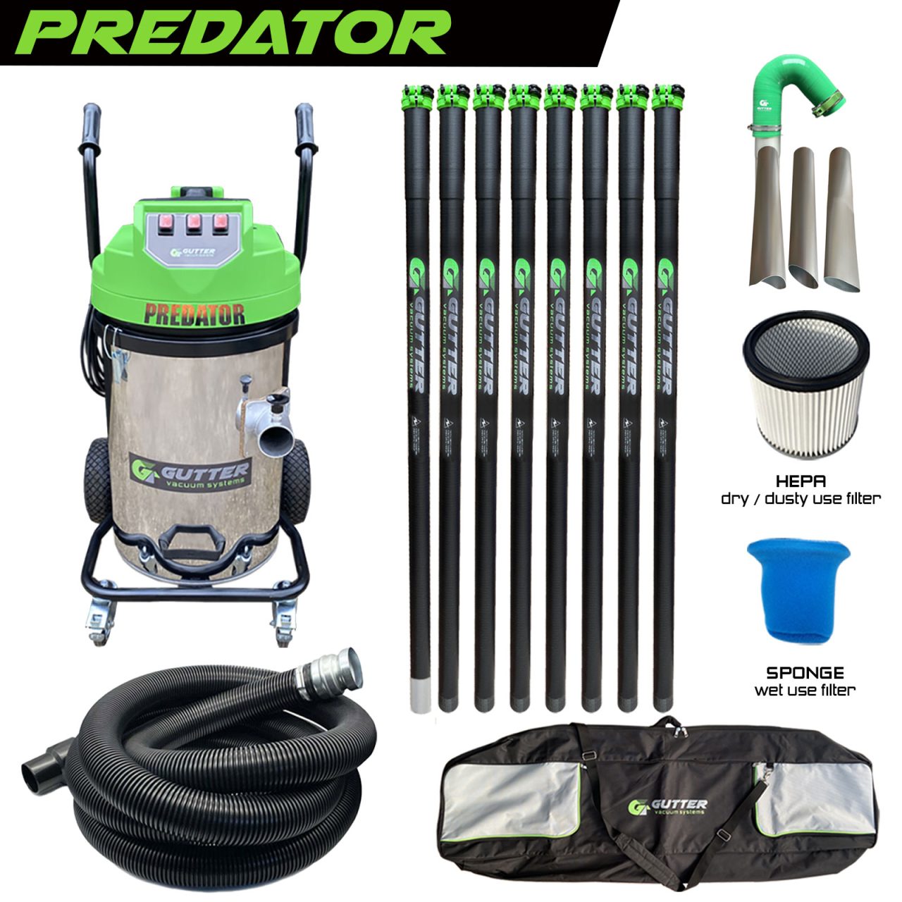 Predator with Stainless Steel Drum | Gutter Vacuum Systems