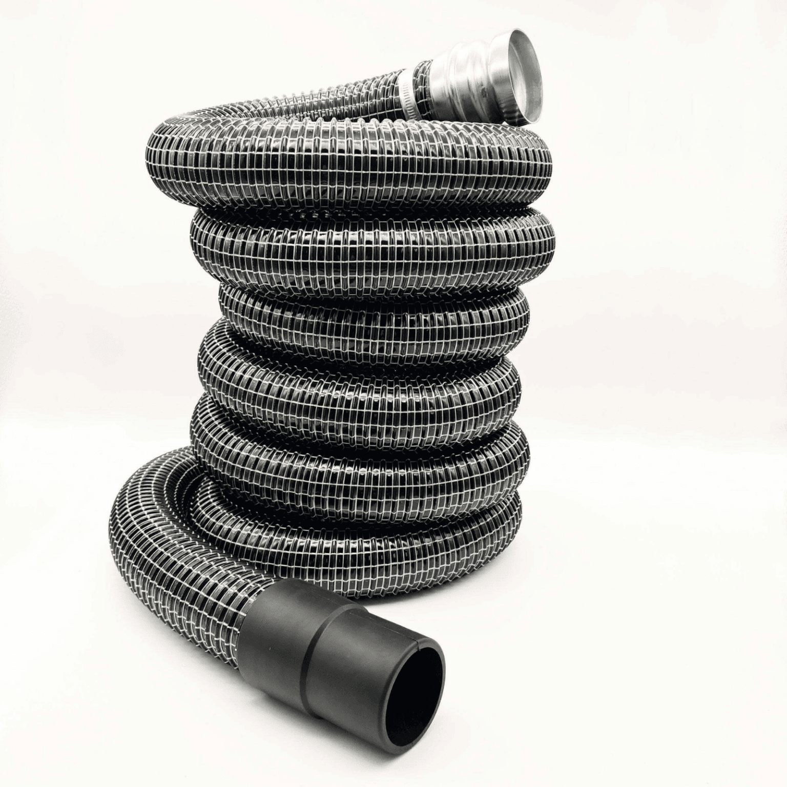 Wire Reinforced Hose with Ends | Gutter Vacuum Systems