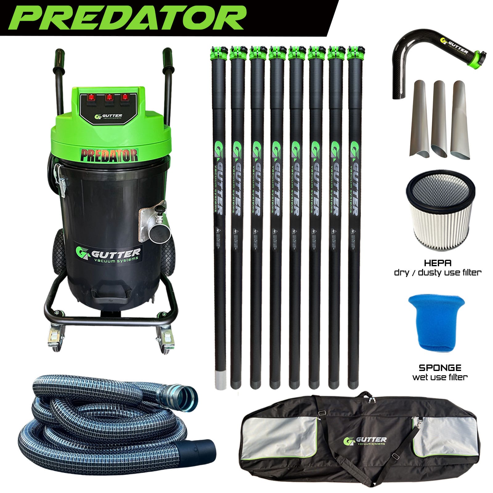 Predator 3600w Gutter Vacuum | Gutter Vacuum Systems