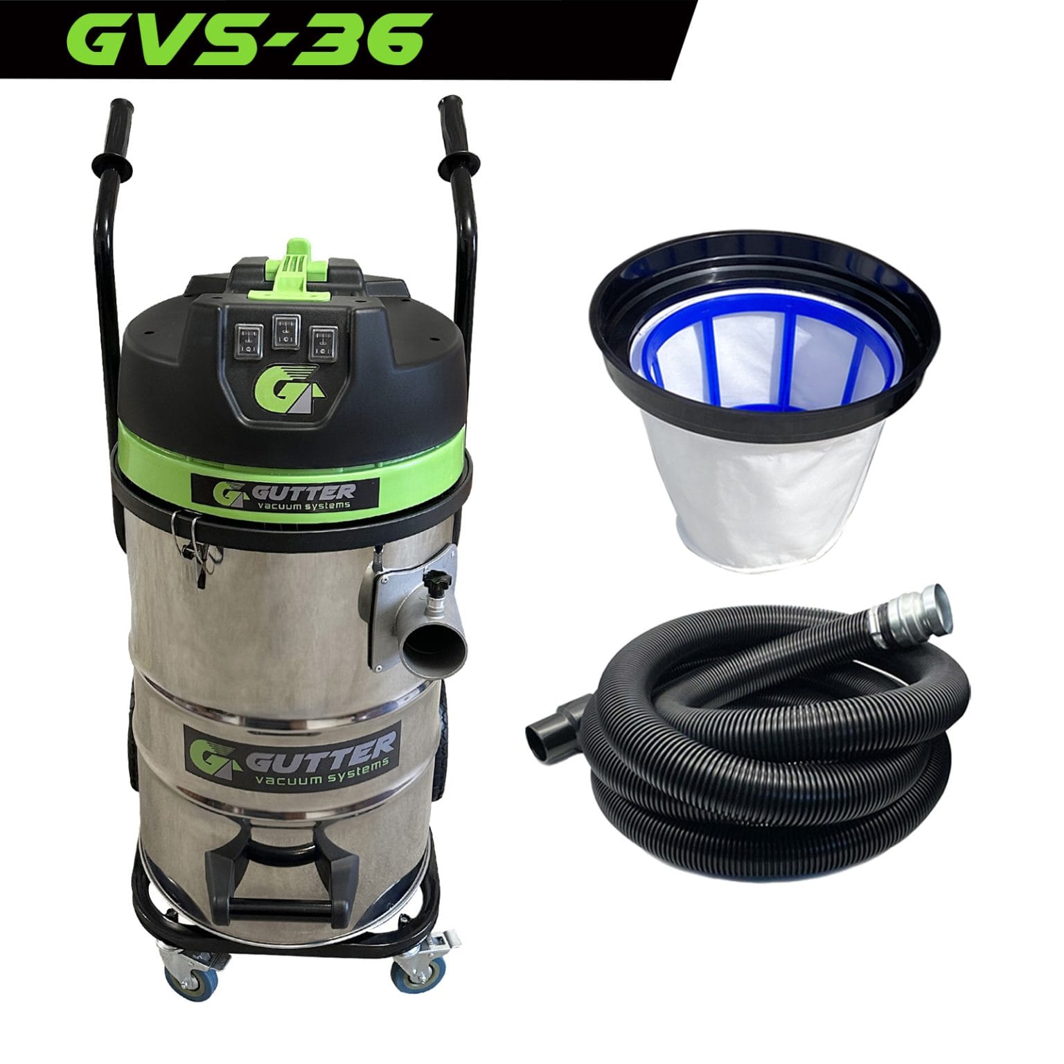 3600W Gutter Vacuum Carbon Fibre Cleaning System
